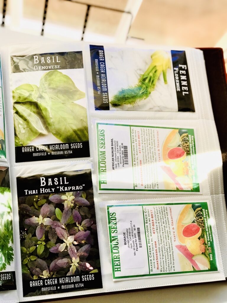 Storing Your Seeds With a Photo Album - The Art of 1 Acre