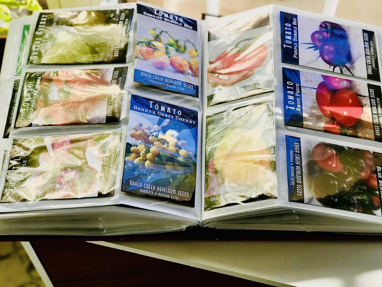 Storing Your Seeds With a Photo Album - The Art of 1 Acre