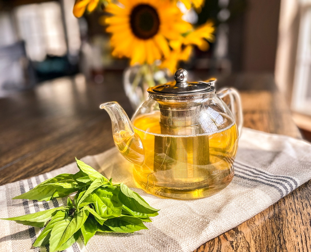 Easy Basil Tea Recipe - The Art of 1 Acre